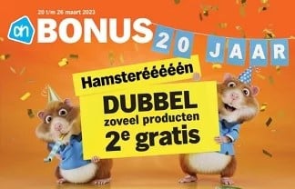 AH Hamsteren met heeeeeel veel artikelen de lekker 2e Gratis